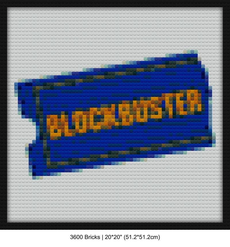 Blockbuster Video Logo Bricks Art