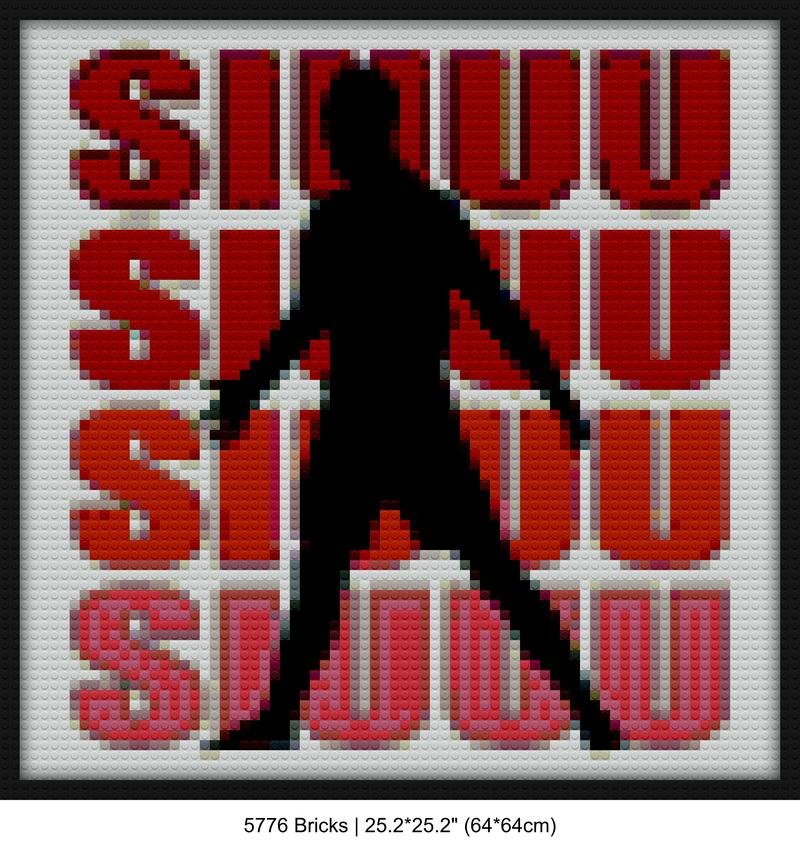 cristiano ronaldo siuuu Bricks Art
