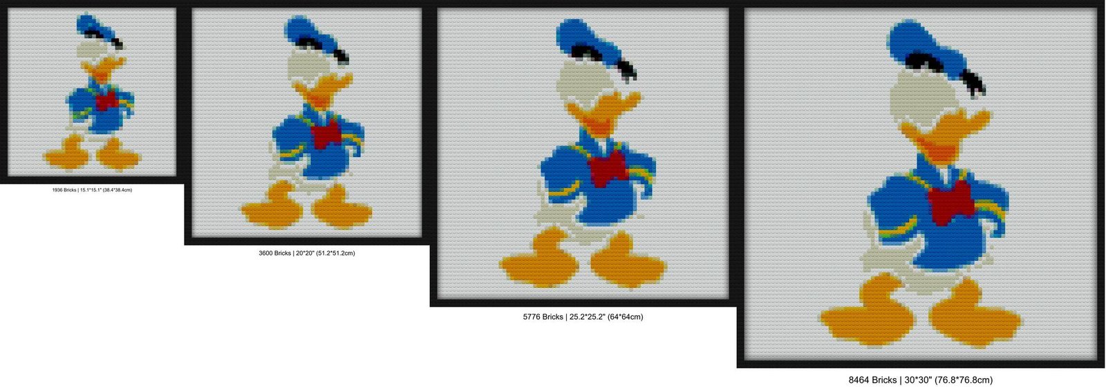 Donald Duck Bricks Art