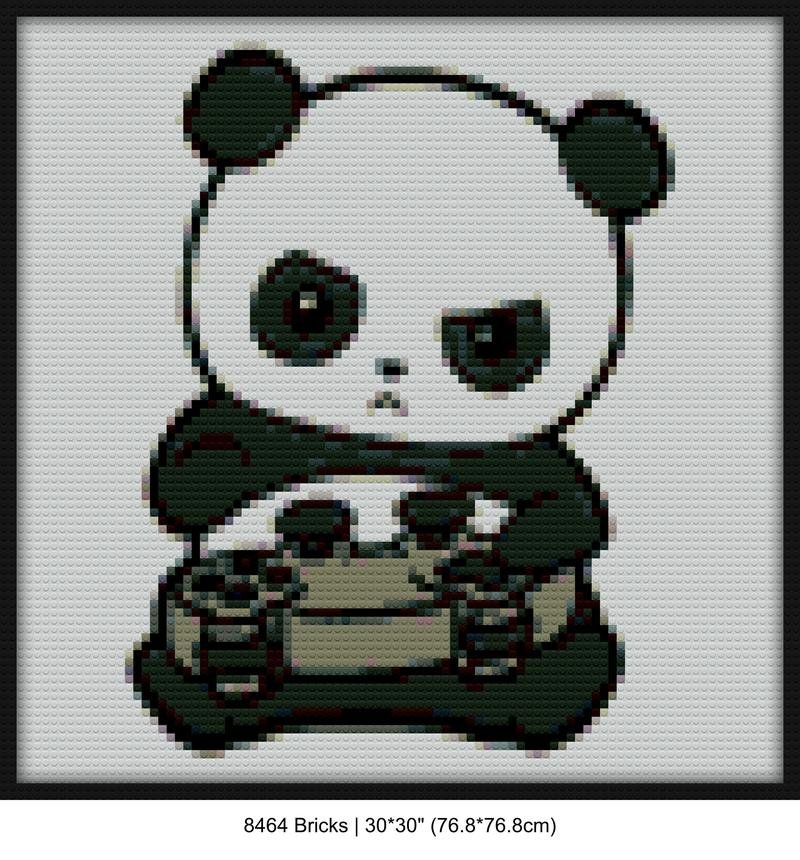 Gaming Panda Bricks Art