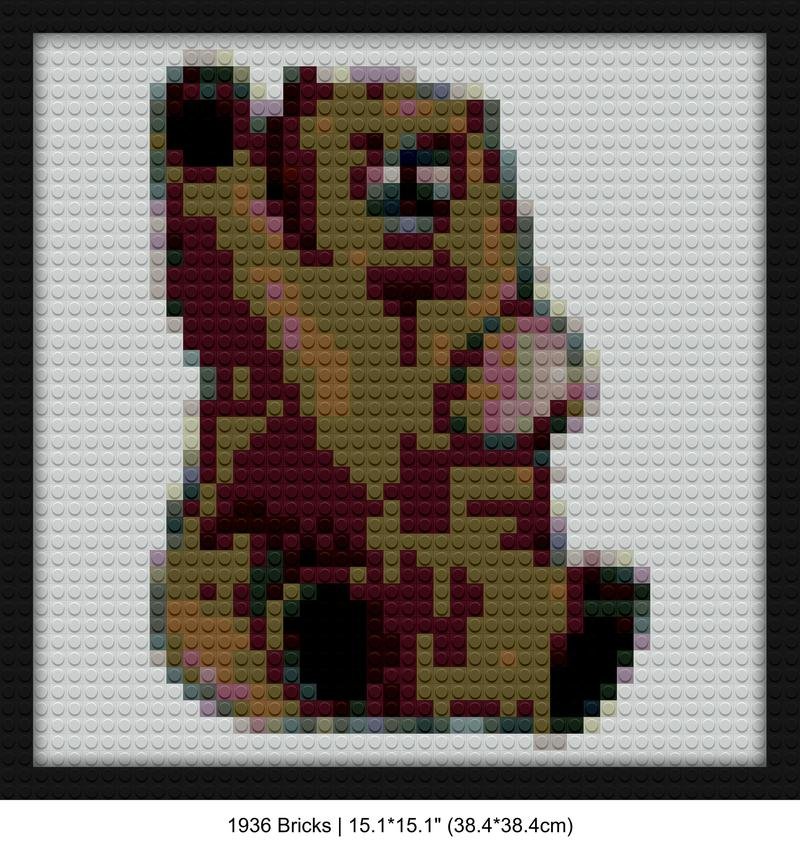 Grizzly Bear Bricks Art