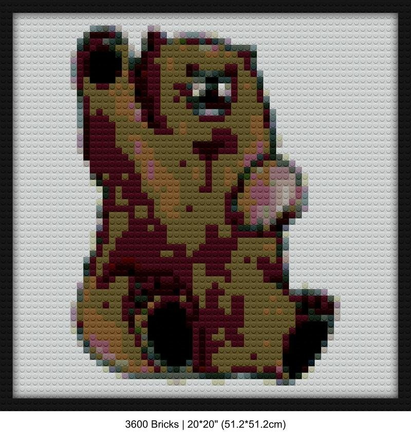 Grizzly Bear Bricks Art
