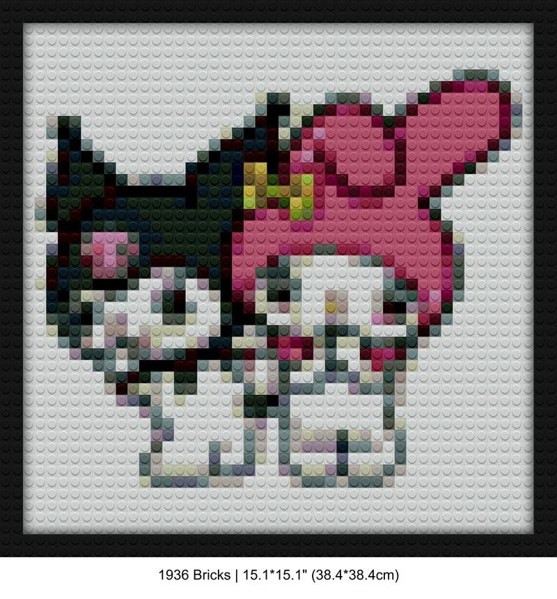 Kuromi and My Melody Bricks Art