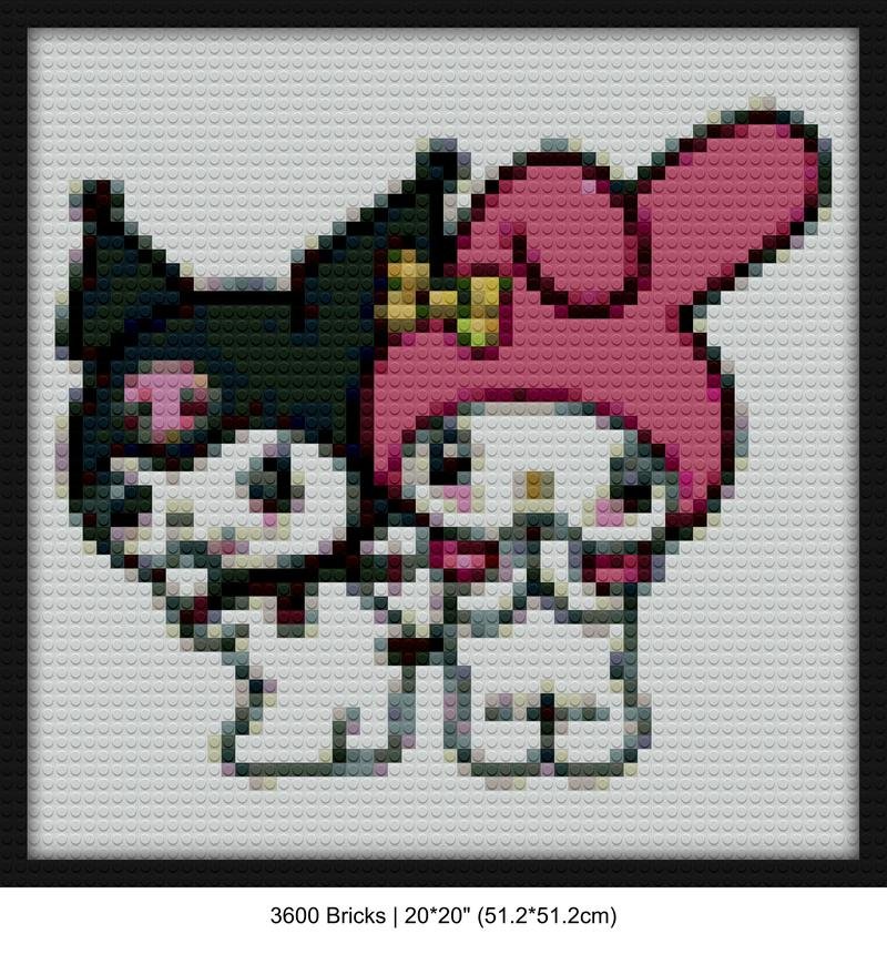 Kuromi and My Melody Bricks Art