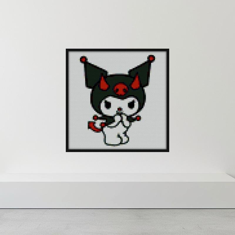 Kuromi Devil Bricks Art