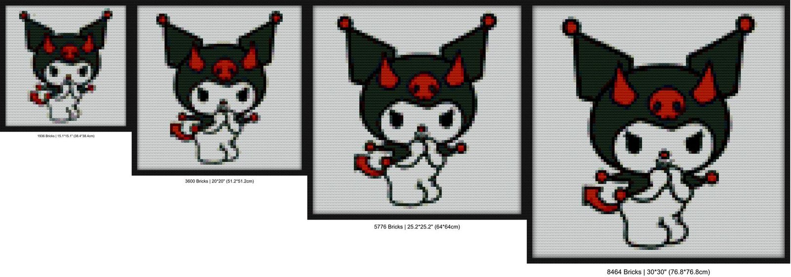 Kuromi Devil Bricks Art