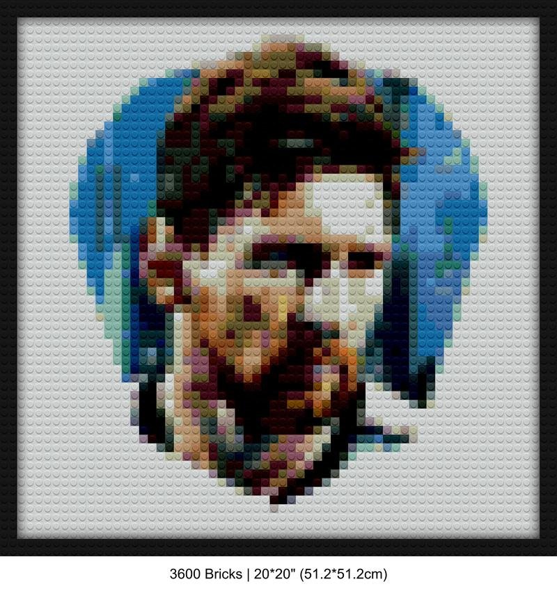 Lionel Messi Bricks Art