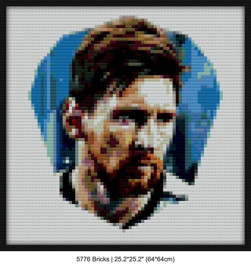 Lionel Messi Bricks Art
