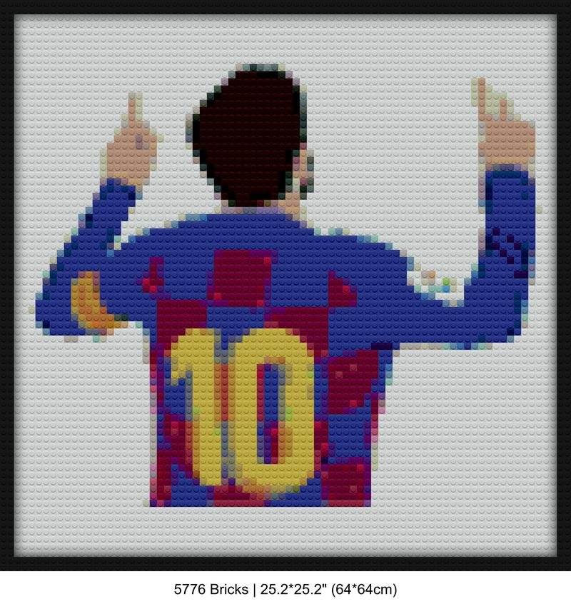 Messi celebrates Bricks Art