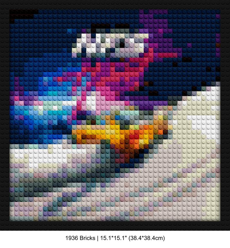 Need For Speed Heat brick based pixel art