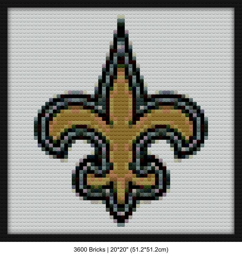 Saints Football Logo Bricks Art