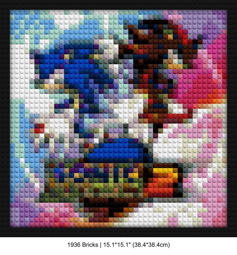 Sonic Adventure 2 brick building wall art