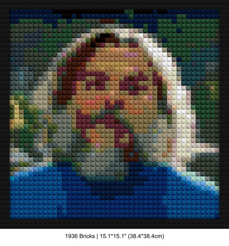 Steve Minecraft block mosaic design