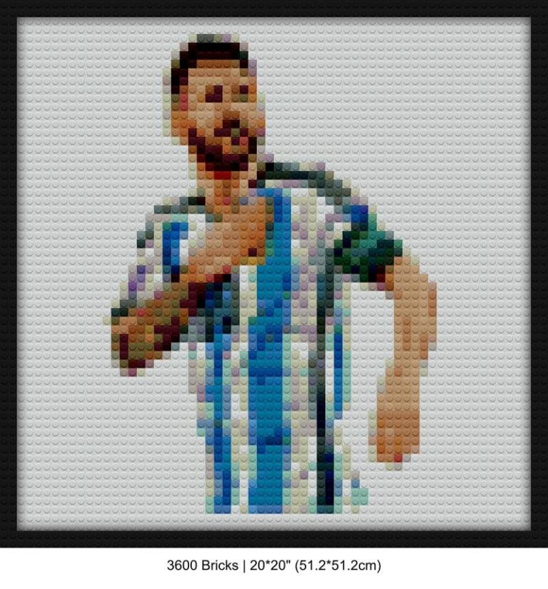 Lionel Messi Bricks Art